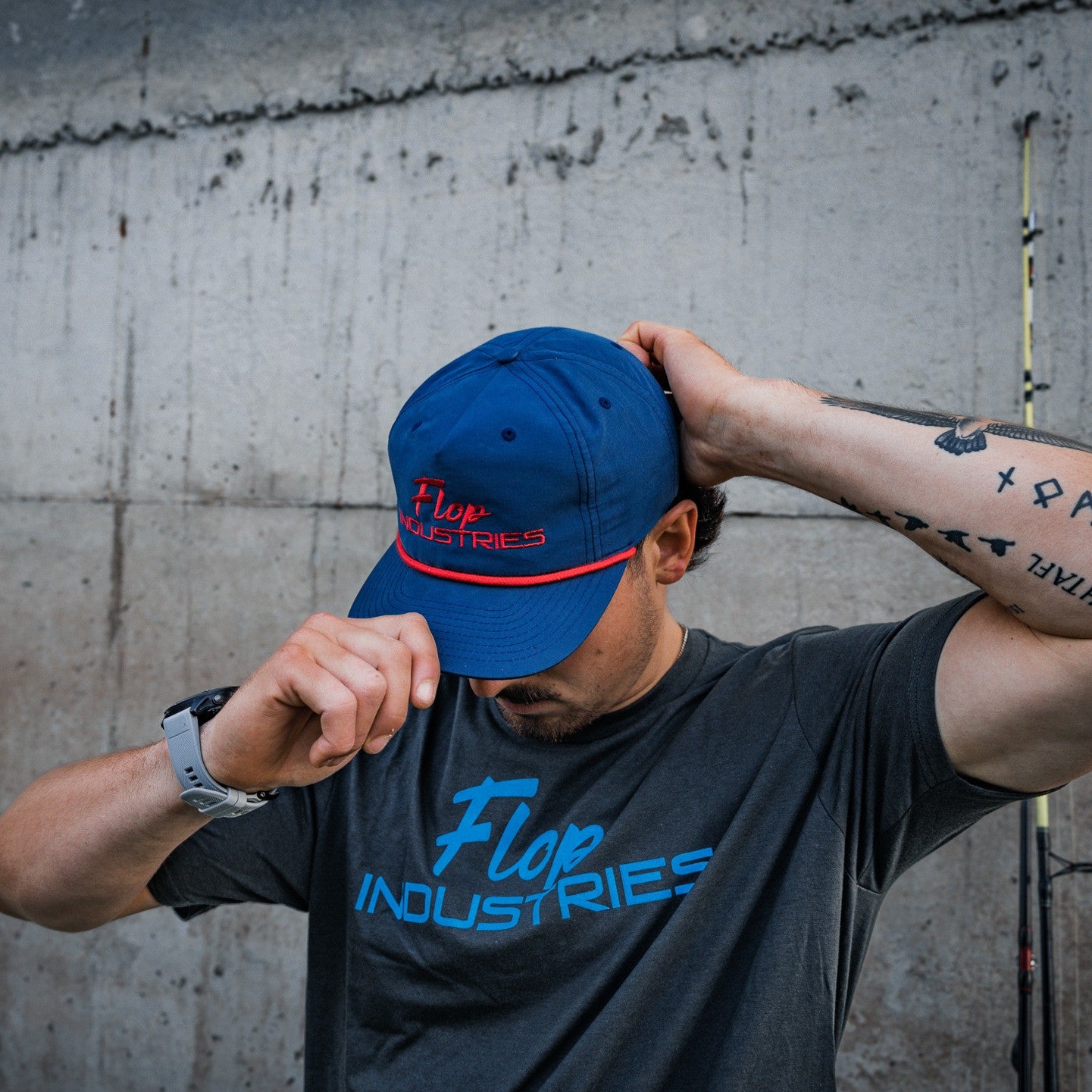 Navy Rope Hat | Flop Logo, Classic Style & Comfortable Fit – Flop ...